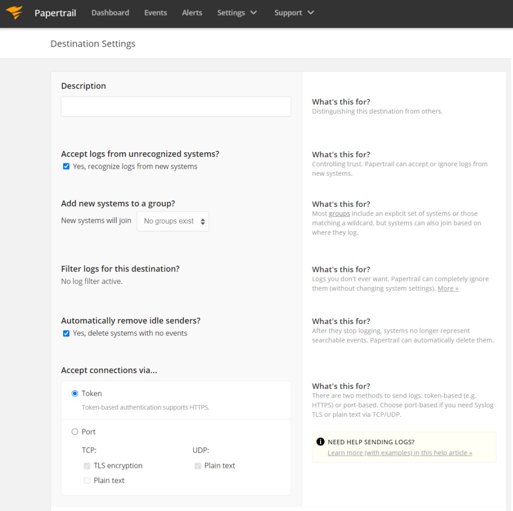 New support for HTTP connections