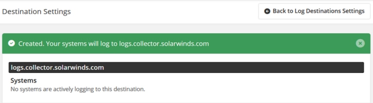 Log destinations - Papertrail